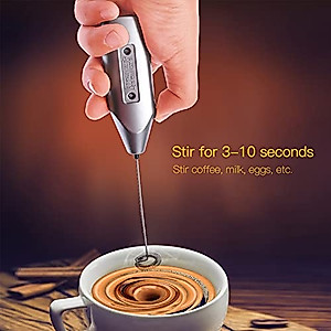 Unbrella Superior 2Pcs Electric Milk Frother USB Battery Powered Portable Blender Whisk Mixer for Coffee Kitchen Gadgets(Black&White)