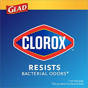 Glad Medium Drawstring Trash Bags with Clorox, 8 Gal, Lemon Fresh Bleach, 80 Ct (Package May Vary)