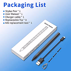 Stylus Pen for ASUS Transformer/Mini/ASUS Zenbook Flip/Pro/ASUS Vivobook Flip/Pro/Duo/ASUS Notebook, Rechargeable MPP 2.0 Tilt Active Pen with 4096 Pressure Sensitivity, Palm Rejection, Black