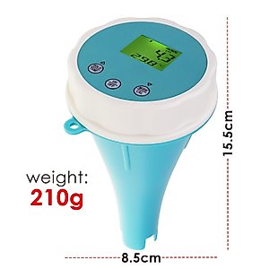 Smart Water Quality Tester: 6-in-1 Bluetooth Floating Monitor for Pools, Spas, and Hydroponics - pH, EC, ORP, Chlorine, Salinity, and Temperature Measurement