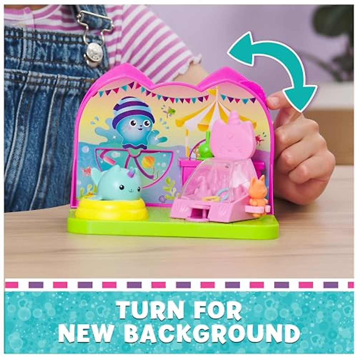 Gabby’s Dollhouse Kitty Narwhal’s Carnival Room, with Toy Figure, Surprise Toys and Dollhouse Furniture, Kids Toys for Girls & Boys 3+
