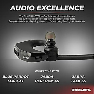 CHOCKALOTTA in-Ear Tip Adapter Compatible with Blue Parrot M300-XT/Jabra Perform 45 / Jabra Talk 65 Headsets (Includes 3-Pcs S/M/L Silicone Ear Tips)