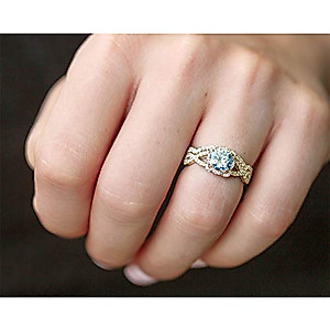 Kobelli Cushion Moissanite Fancy Halo Cross Shank Bridal Set, 1-1/2 CTW in 14k White Gold, 8