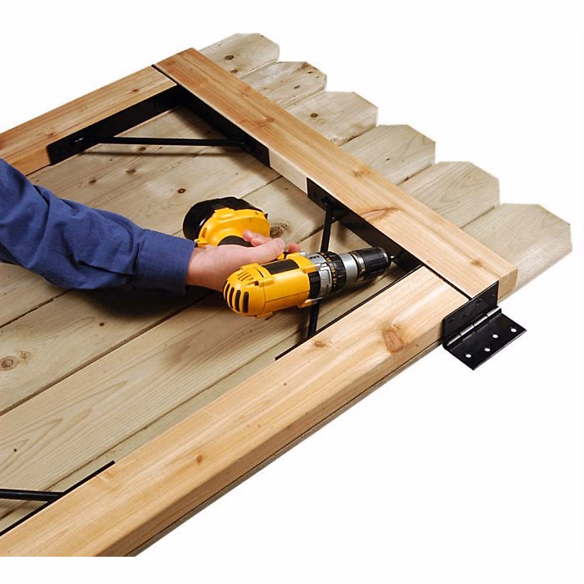 GoldOrcle Anti Sag Gate Kit Heavy Duty No Sag Kit for Wooden Gate Fence with a Gate Latch