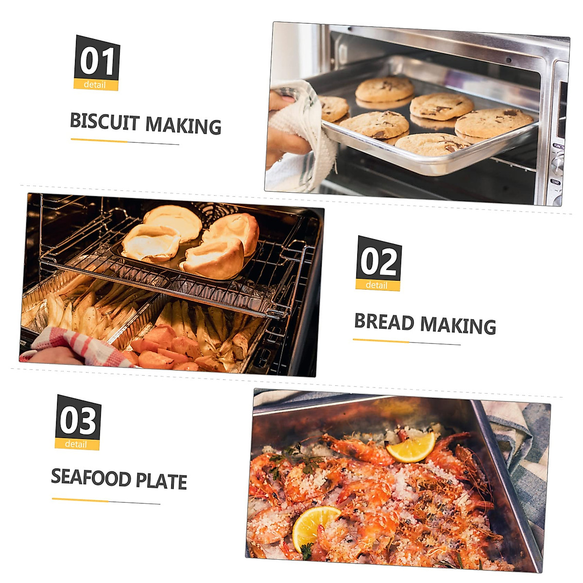 GOOHOCHY Stainless Steel Cake Baking Box with Lid Versatile Bread Baking Pan for Cakes and Bread and Easy to Clean Bakeware