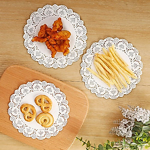 CC wonderland zone Paper Doilies 4 inch,White Paper Doilies, Lace Paper Doilies Round Decorative Paper,100 PCS