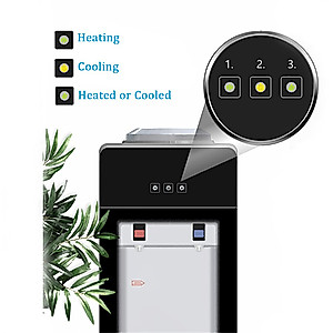 Top Loading Water Cooler Dispenser,Holds 3 & 5 Gallon Bottles Compressor Cooling System Cold and Hot Water Perfect for Home Kitchen Office Dorm