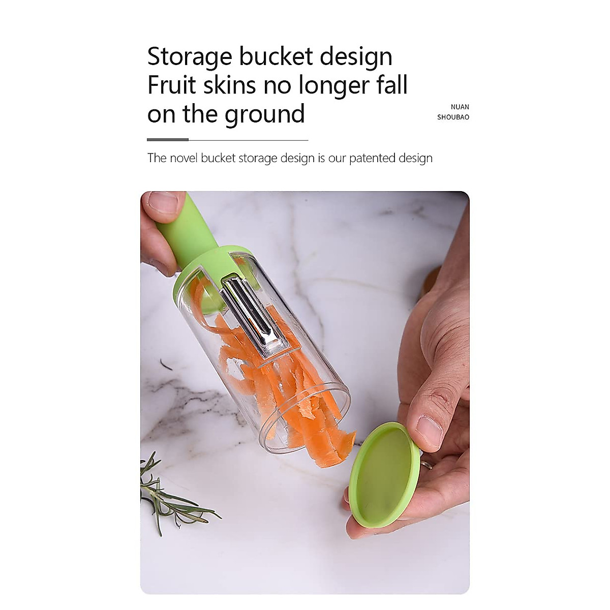 Fruit Vegetable Peeler With Storage -Modern Design Fruit Peeler Potato Peeler For Kitchen Make No Mess First Peeler With Storage Box Easy Use Easy Wash Fish Peeler Easy Grip Cucumber Peeler.