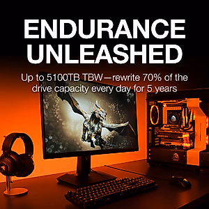 Seagate FireCuda 530 500GB Solid State Drive - M.2 PCIe Gen4 ×4 NVMe 1.4, speeds up to 7300 MB/s, Compatible PS5 Internal SSD, 3D TLC NAND, 1275 TBW, 1.8M MTBF, 3yr Rescue Services (ZP500GM3A013)