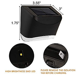 MAGGIFT 12 Pack Solar Deck Lights, Outdoor Solar Powered Fence Step Lights, Deck Lights Waterproof Outside Night Lights Decor for Steps Stairs Walkway Garden Fences Wall, Warm White