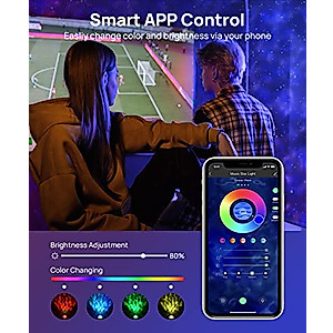 Galaxy Projector Star Projector, Christmas Room Decor Light for Kids and Adults, Smart Night Light for Bedroom with Bluetooth Speaker, APP Control, Remote Control