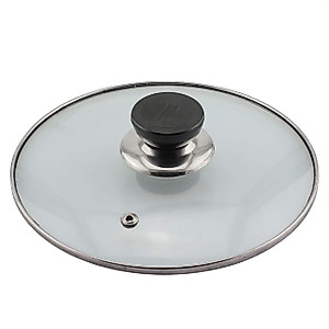 PZRT Universal Pot Lid Cover Knob Handle, Kitchen Cookware Replacement Pan Pot Handgrip Lid Knob Cap,Stainless Steel Base Circular Plastic Holding Knob Screw Handle