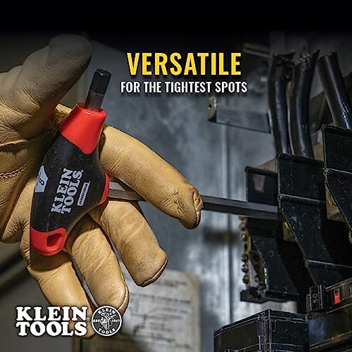 Klein Tools JTH610E T-Handle Hex Key Set, SAE Inch Sizes Allen Wrench Set with 6-Inch Blades, Stand Included, 10-Piece