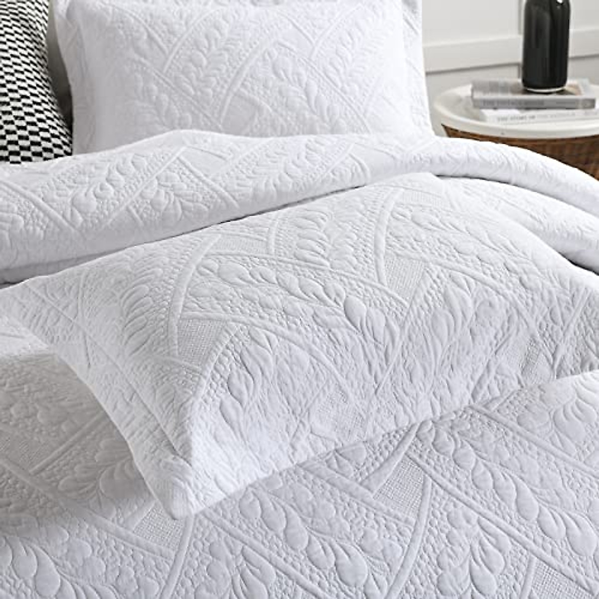 Brandream 6-Piece Quilt Bedding Set King Size 100% Cotton Birds Rustic Bed in A Bag