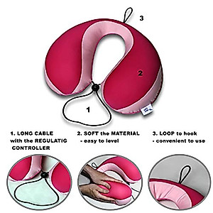 NICE COM SUPPLY Kid Neck Pillow and Blanket, Car Kids Pillow with No Car Seat - Kids Sleep Mask - & Travel Waterproof Backpack - Kids Travel Accessories - Birthday Gifts for Travelers - Pink