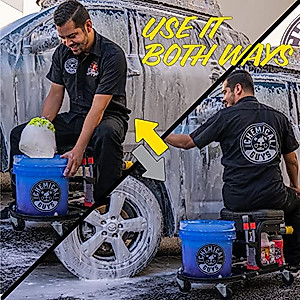 Chemical Guys ACC618 Soft Stool Ultimate Rolling Detailing & Utility Cart, (For Cars, Trucks, SUVs, RVs, Home, Garden, Garage & More) 15' 1/2" x 8' 3/4" x 18' 1/2" - Black