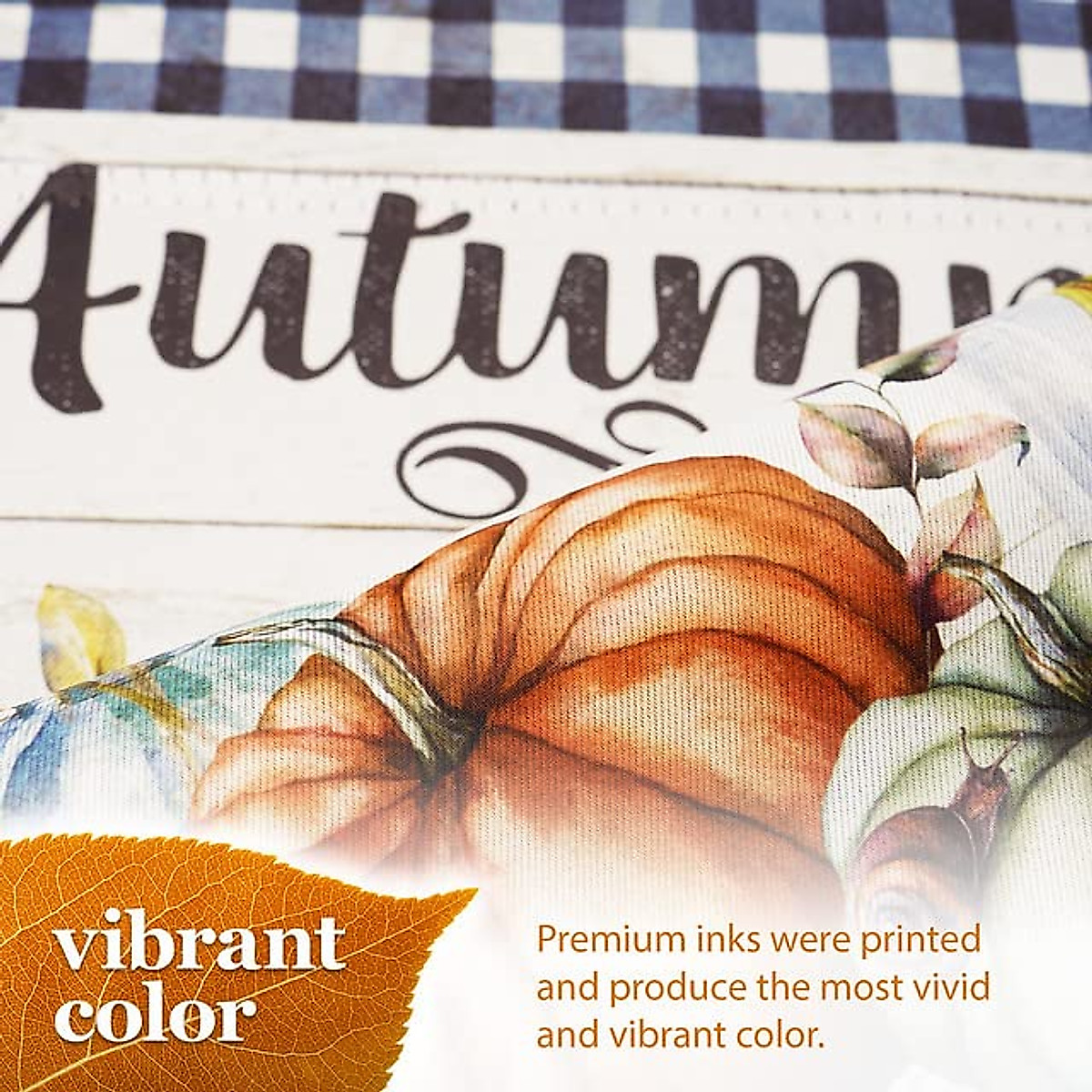 G128 Garden Flag Fall Decoration Autumn Blessings Pumpkins and Flower Vases 12"x18"