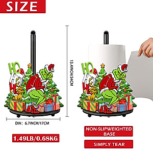 Hexagram Christmas Decor Christmas Decorations Indoor Paper Towel Holder Metal Home, Bathroom Kitchen Decor Paper Holder Stand, Christmas Tree Winter Farmhouse Countertops