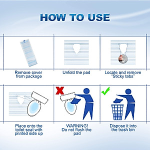 20 Extra Large, Individually Wrapped Disposable Toilet Seat Covers - Water Proof Potty Cover for Adults, Kids, Toddlers - Easy to Use, Nonslip Toilet Covers Disposable for Travel and Public Restrooms