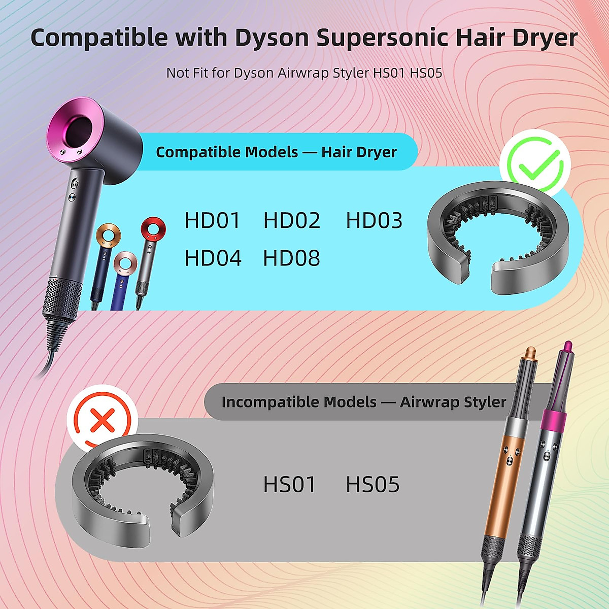Filter Cleaning Brush Compatible with Dyson HD01 HD02 HD03 HD04 HD08 Hair Blow Dryer, Filter Cleaning Brush for Dyson Hair Dryer