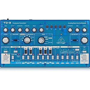 Behringer TD-3-BB Analog Bass Line Synthesizer with VCO/VCF, Baby Blue