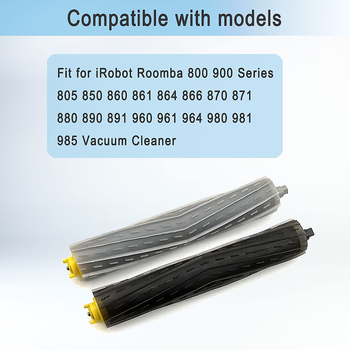 Replacement Parts Accessories for iRobot Roomba 800 900 Series 805 860 870 871 880 890 960 980 985 891 960 961 964 980 981 Vacuum 3 Sets Multi-Surface Rubber Brush Roller Replacement Parts
