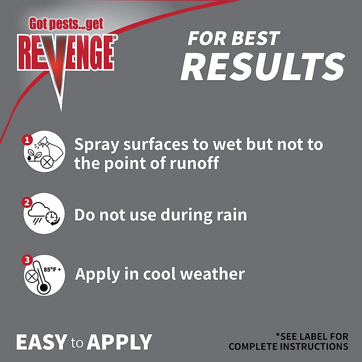 Revenge Termite & Carpenter Ant Killer Spray, 16 oz Concentrate, Long Lasting Pesticide for Indoors and Outdoors (Pack of 2)