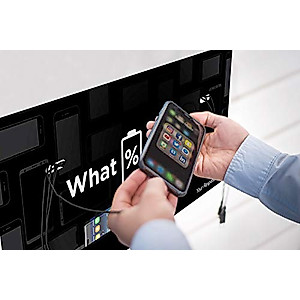 KwikBoost Wall Mount Cell Phone Charging Shelf | Multi-Device Station with 8 Ports | Compatible with Apple iPhone, iPad, Samsung, Android, Tablets and More! (18" x 9")