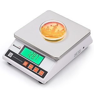 Bonvoisin Precision Scale 10kgx0.1g Digital Lab Scale Accurate Electronic Balance Portable Laboratory Analytical Balance Industrial Counting Scale Jewery Kitchen Scale CE Certified(10kg, 0.1g)