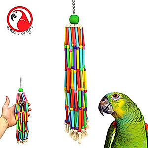 Bonka Bird Toys 000708 Wind Chimes Bird Toy Parrot cage Toys Cages Conure African Grey Parakeet