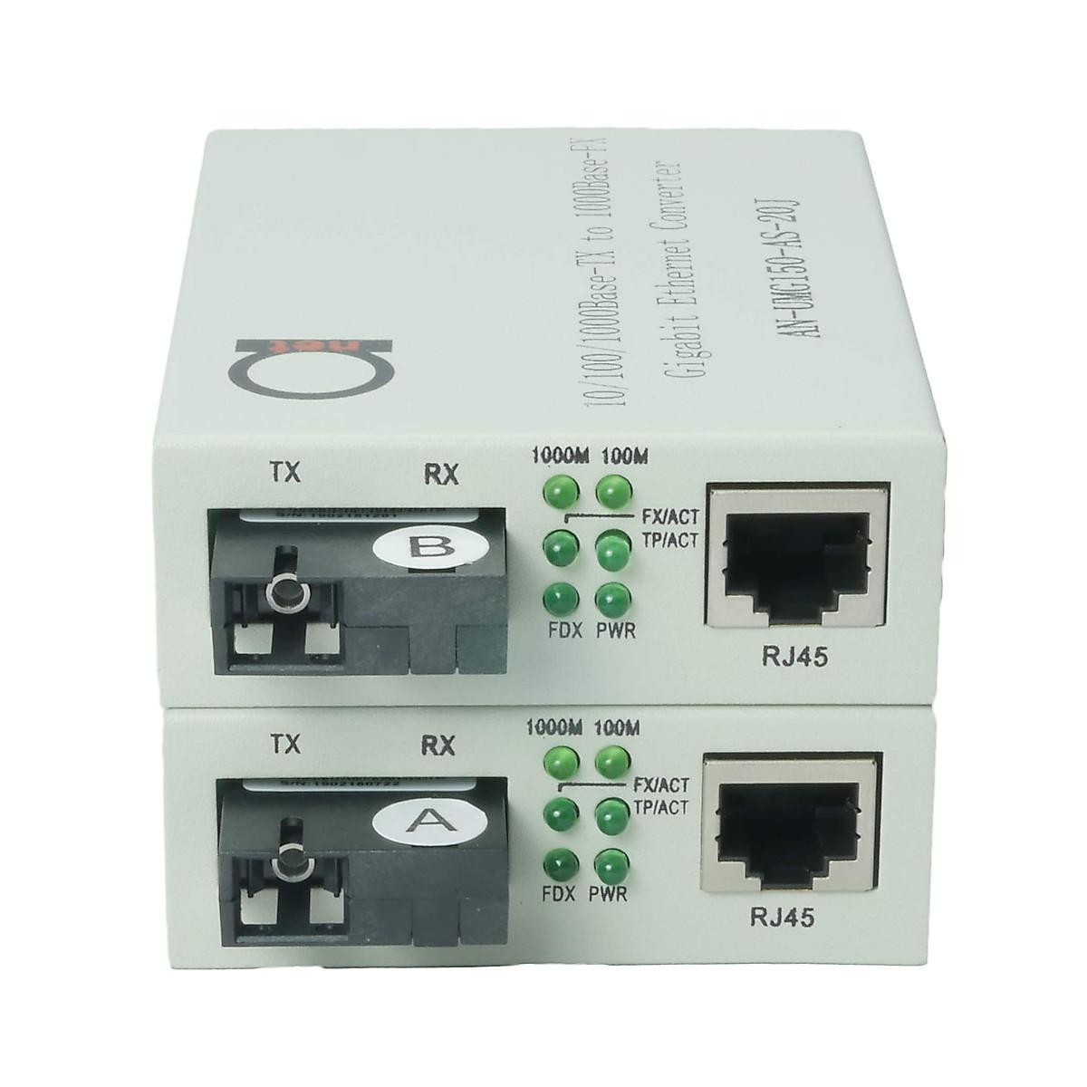 Single Mode SC WDM Single Fiber Bi-Di Gigabit Media Converter - Built-In Fiber Module 20km (12.42 miles) – to UTP Cat5e Cat6 10 100 1000 RJ-45 – Auto Sensing Gigabit or Fast Ethernet Speed -1 pair
