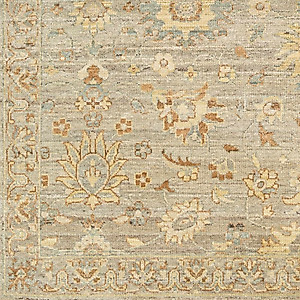 Hauteloom Afia Wool Living Room, Bedroom Area Rug - Traditional - Tan, DarkBlue, LightBlue - 8' x 10'