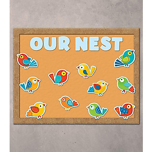 Carson Dellosa – Boho Birds Colorful Cut-Outs, Classroom Décor, 36 Pieces