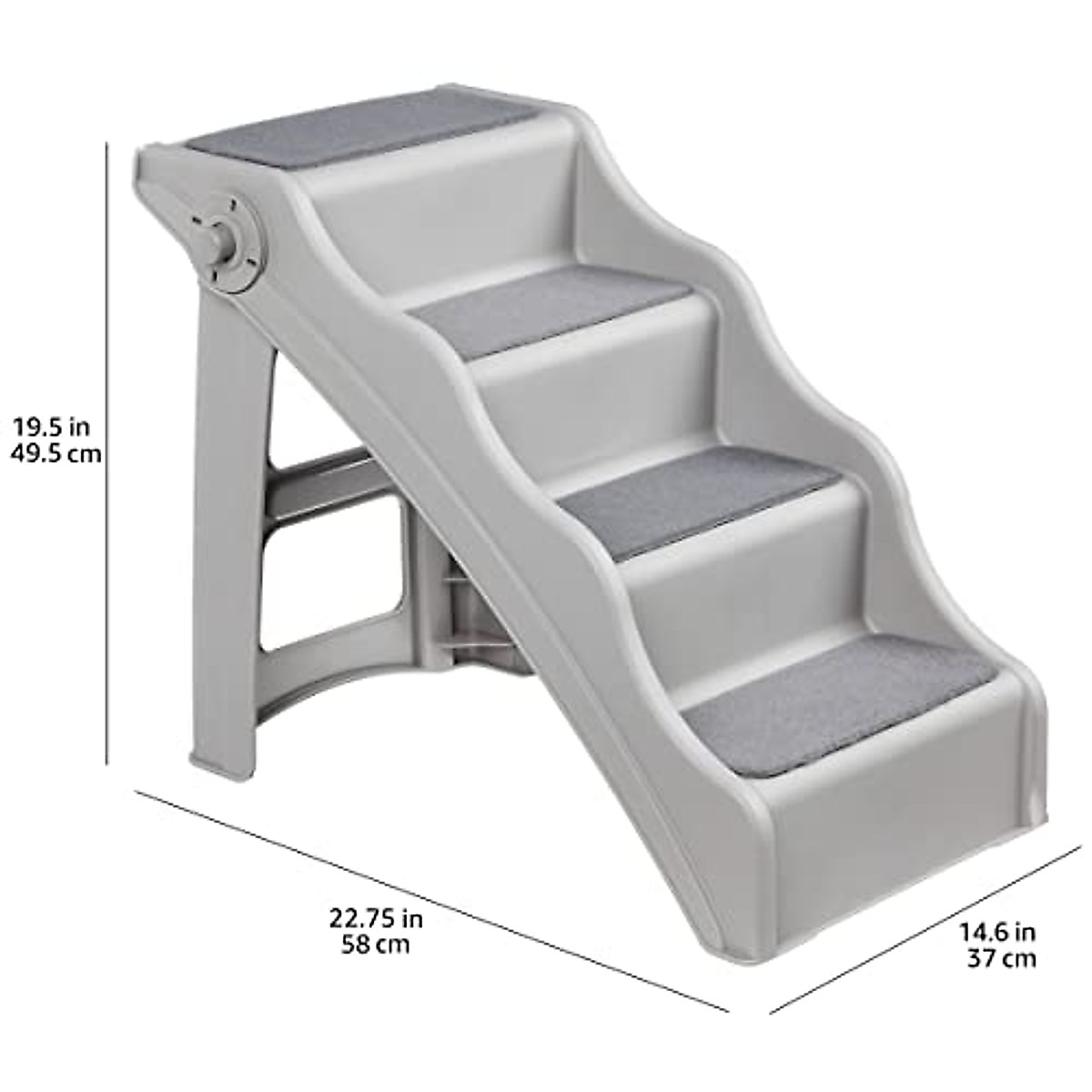 Amazon Basics Foldable Steps for Dogs and Cats, Grey