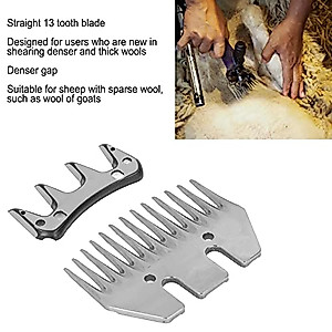 Sheep Shears Blade High Carbon Steel Straight 13 Tooth Electric Wool Cutter Goat Clipper Scissor Accessories Replacement