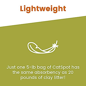 CatSpot Non-Clumping Litter: Coconut Cat Litter, All-Natural, 100% Organic, Biodegradable, Lightweight & Dust-Free (Non-Clumping, 2 Bags)