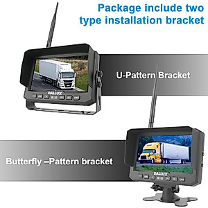 Truck Bus Digital Wireless Backup Camera Monitor System Kit, 7 inch DVR Monitor+HD IP69K Waterproof Night Vision Rear View Reverse Camera for Van Trailer 5th Wheel Pickup RV Campers Motor Home Boat