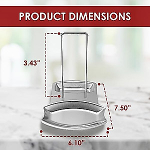 Stainless Steel Spoon Rest with Lid Holder or, Pan Pot Cover Lid Rack, Heat-Resistant, Stainless Steel Home Kitchen Utensils HoldersSpoon and Lid Rest, Pot Lid Organizer, Kitchen Counter Dec