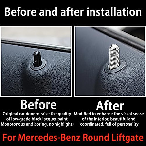 BESULEN Car Door Lock Pin, Aluminum Alloy Inner Door Lock Knobs Pin Stick Cover, 4 Pieces Car Door Lock Pull Knobs, Car Interior Modification Accessories Universal for SUV Pickup Truck