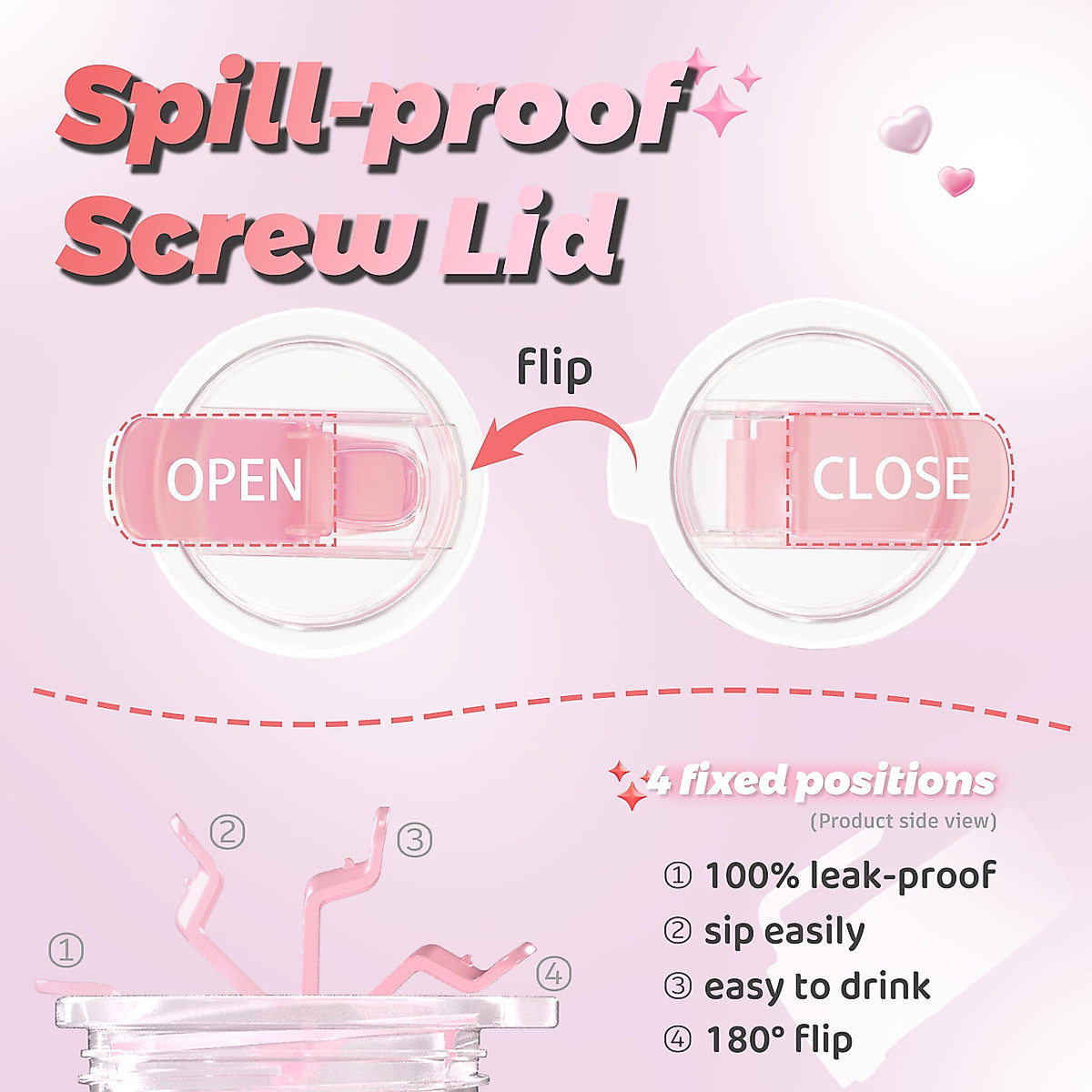 winiwo 20 oz Tumbler with Handle, Easy to Hold, Travel Coffee Mug with Screw Lid, Spill-proof, Insulated Cups, Built-in Up Down Flip, Fit Most Car Cup Holders, Commute, School, Home, Office