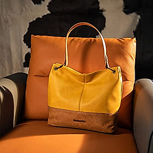 Montana West Large Hobo Bag Leather Purses and Handbags for Women Top Handle Shoulder Satchel Handbags Fashion Ladies Designer Handbags with Pockets Zipper Leather Tote Purse for Women MWC-047YL