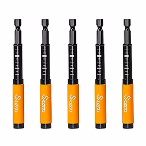 Swozzto 5PCS 1/4" Hex Shank Magnetic Drive Guide(Length:3.15"),Drill Bit Tip Holder for Prevent Screws Shaking When Driving
