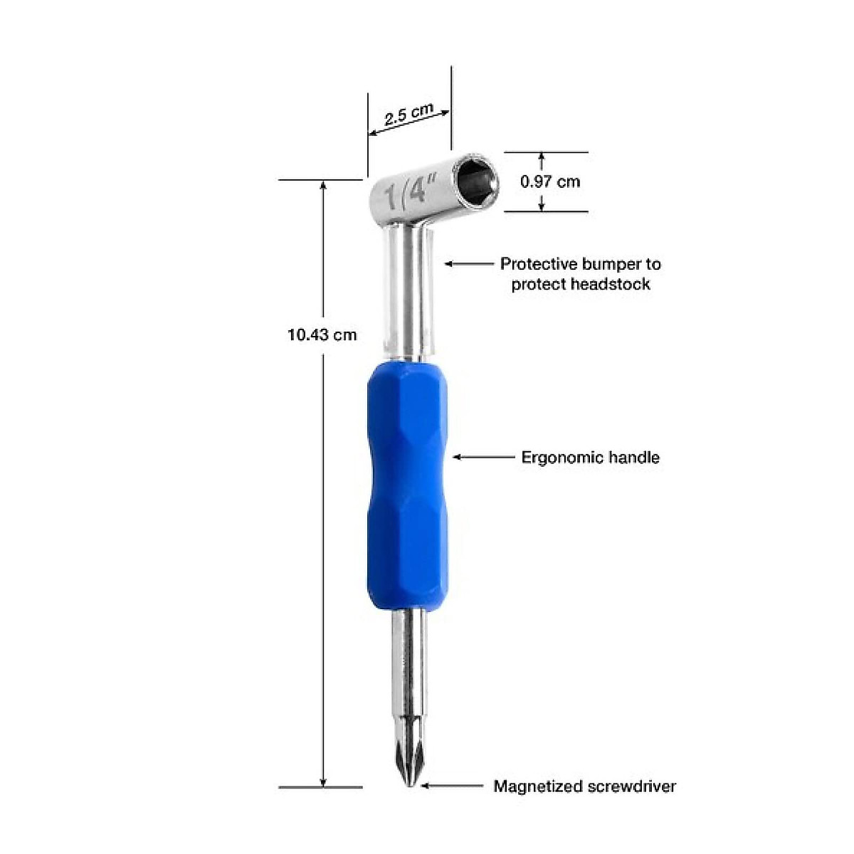MusicNomad Truss Rod Neck Relief Measure and Adjust Kit Compatible with Taylor Guitars (MN610)