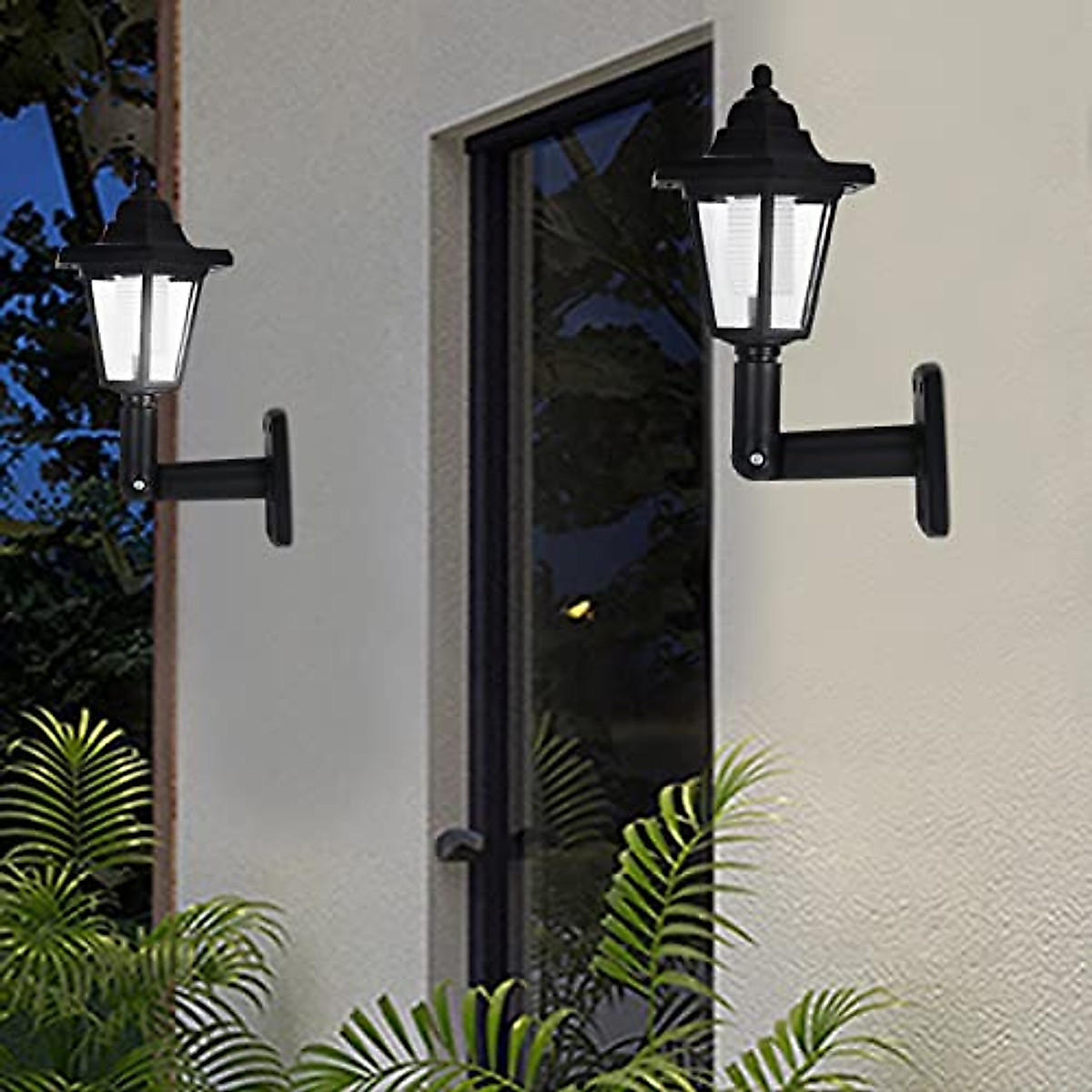 PMUYBHF Solar LED Lights Road Wall Mounted Installation Garden Fence Lights,Provide Brighter Lighting and Wider Detection Range,Decorate Garden