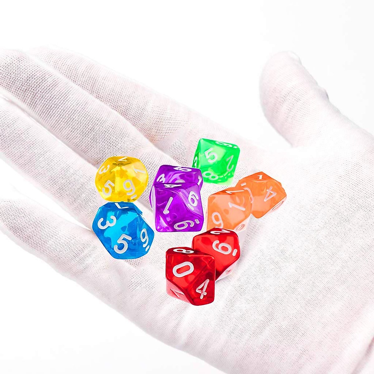 Yiotfandoll 60PCS Polyhedral Dice D10 Dice Game Dice for RPG MTG DND Dice Table Games Board Game (Color 1)