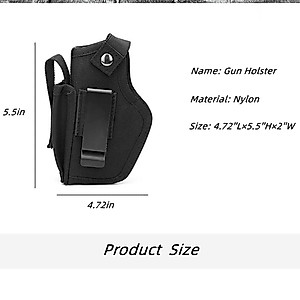 Vdones Gun Holster for Pistol Concealed Carrying Pistol Holster for Men Women with Magazine Pouch Fit for Left Right Hand Hand