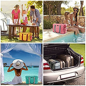 BALEINE Soft 9 Gallon Extra Large Utility Tote, Foldable Reusable Storage Bag (Sea Green)