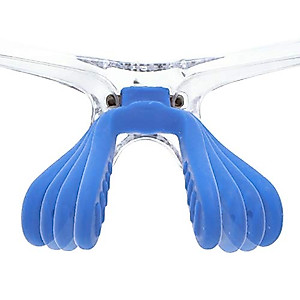 MCR Safety DM1328B Dominator DM3 Safety Glasses with Blue Diamond Mirror and Clear Frame