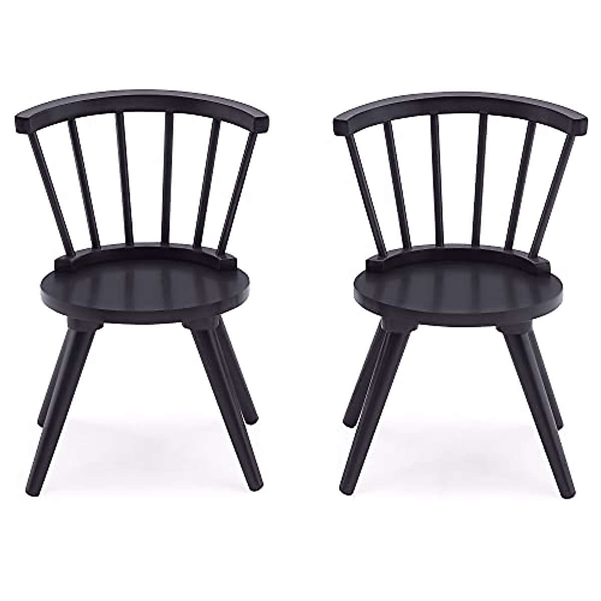 Delta Children Windsor 2-Piece Chair Set, Greenguard Gold Certified, Midnight Grey