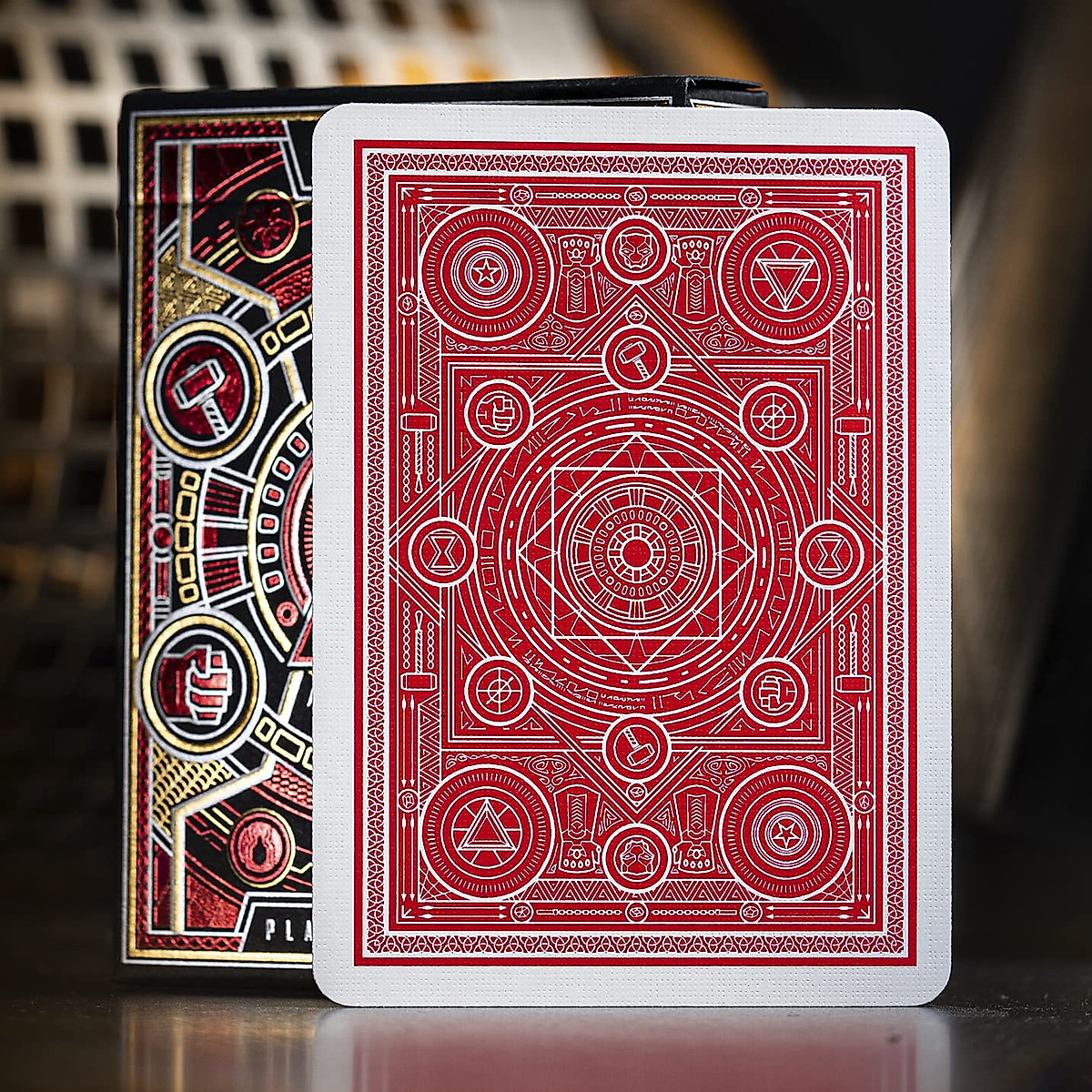 theory11 Avengers Red Edition Premium Playing Cards - Marvel Studios' The Infinity Saga Deck